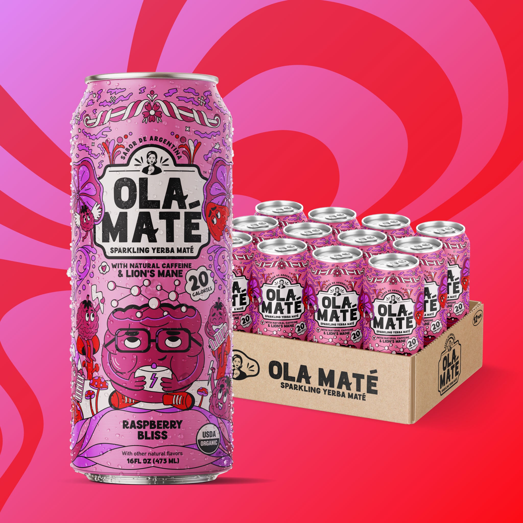 Raspberry Bliss Sparkling Maté – Ola Maté